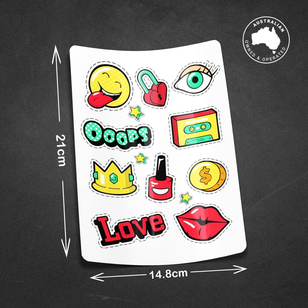 Custom Vinyl Sticker Sheet A5 - Adelaide